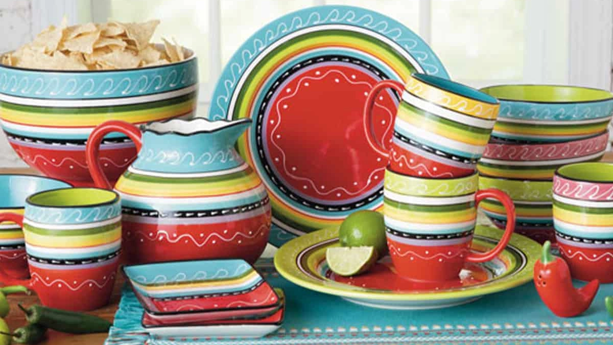 Throw A Fiesta With The Santa Fe Stripe Dinnerware Collection