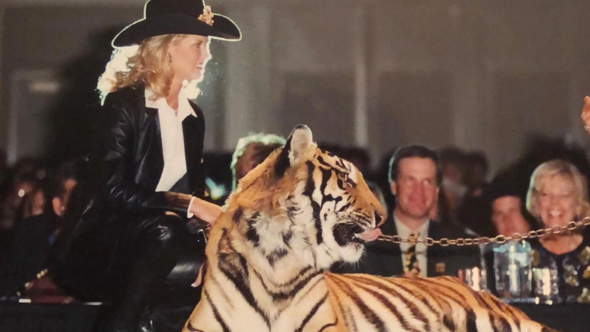 That One Time Miss Rodeo America Led A Tiger On-Stage