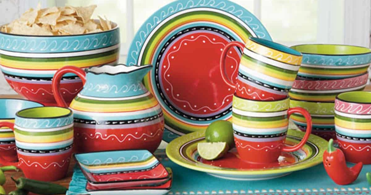 Throw A Fiesta With The Santa Fe Stripe Dinnerware Collection