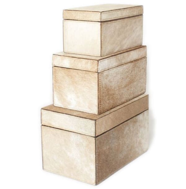 Cowhide Storage Boxes for the Home - COWGIRL Magazine