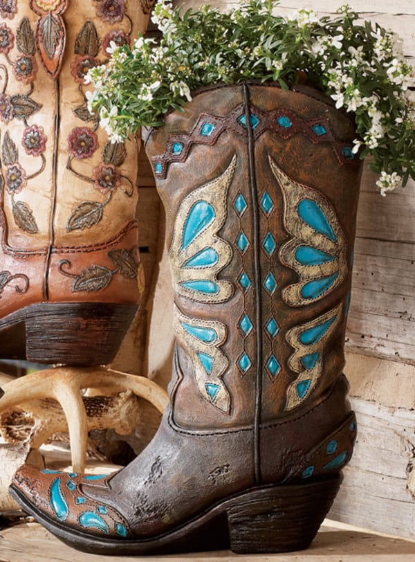 Colorful Cowboy Boot Vases For The Home - COWGIRL Magazine