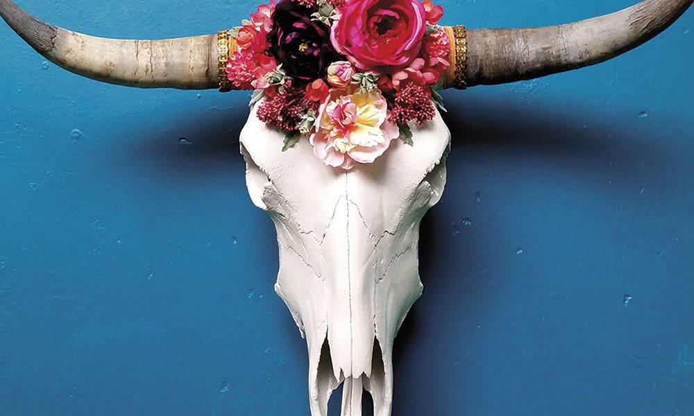 Decor: Floral Cow Skulls & Vivid Blooms - COWGIRL Magazine