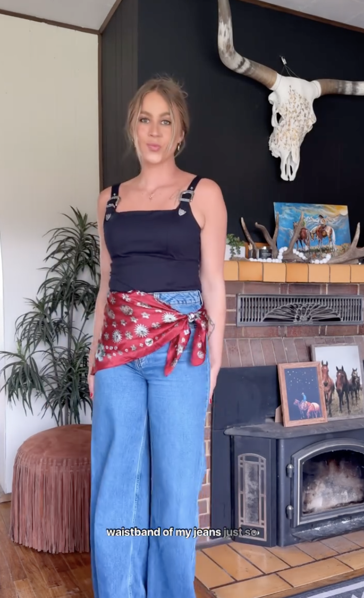 How To Wear The Scarf Belt Trend With A Western Twist